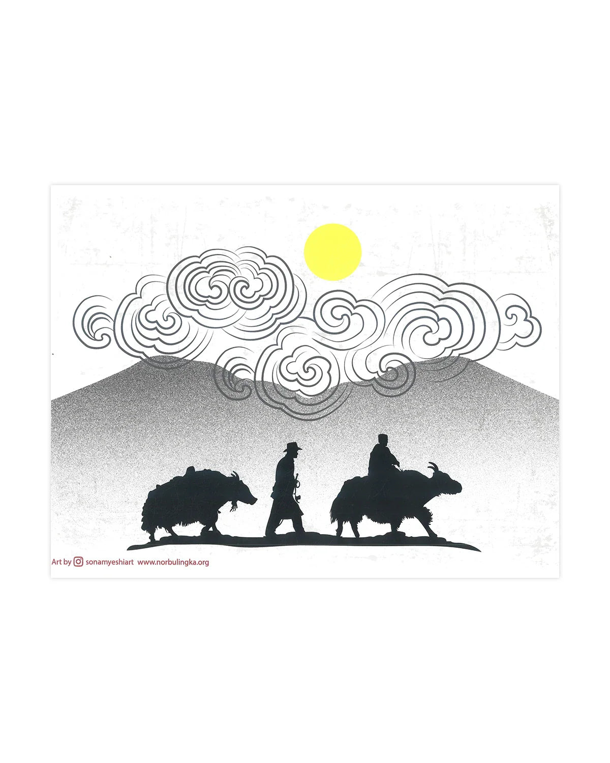 Yak Rider Art Poster – Norbulingka Institute of Tibetan Culture (India)